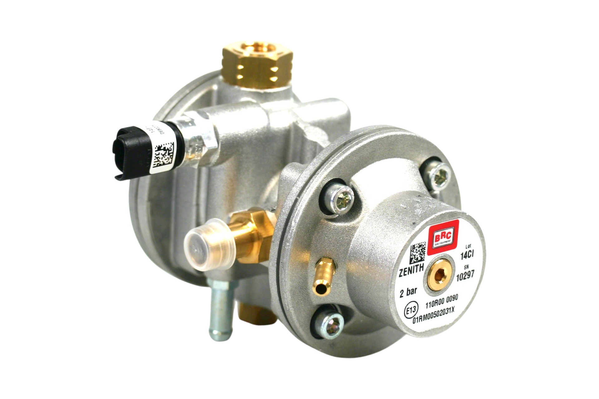 BRC ZB Zenith CNG 2.5 bar Druckminderer 200 bar inkl. MV und HD- und Temp-Sensor